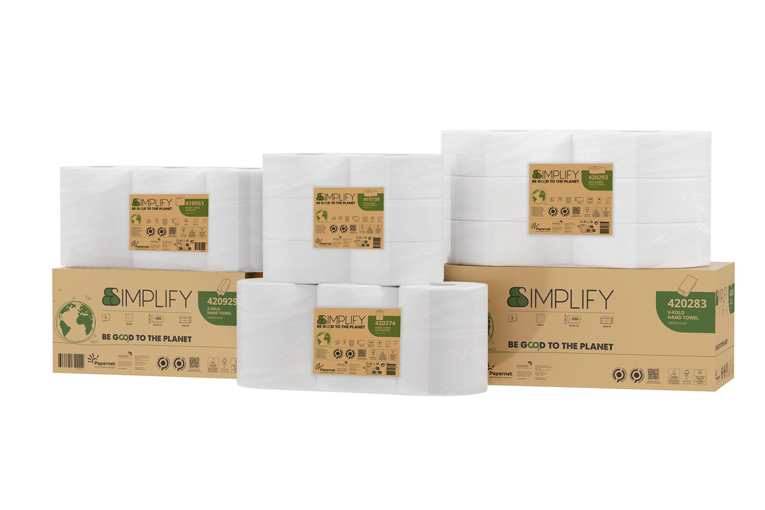 Simplify, productos tisú profesional de carbono neutro
