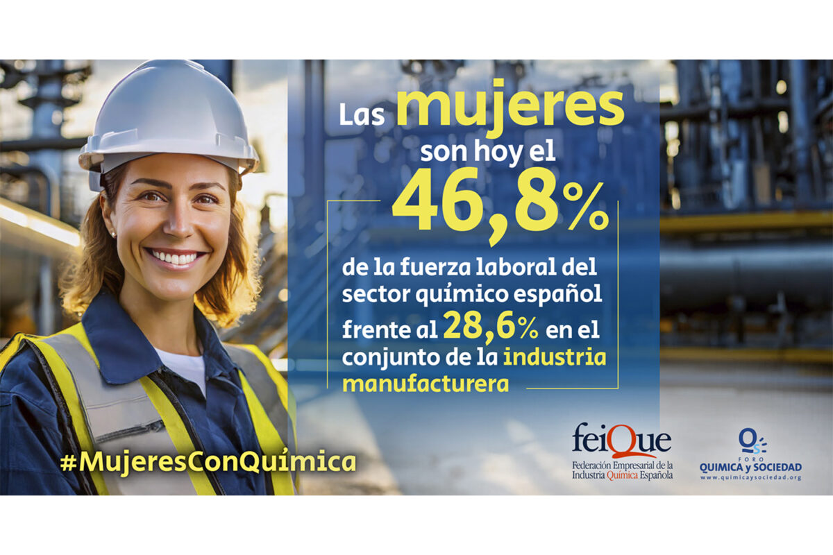 Las mujeres del sector químico representan el 46,8%